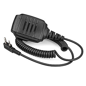 Retevis Walkie Talkie Speaker Mic,IP54 Waterproof Shoulder Speaker Microphone Compatible with Baofeng UV-5R RT22 RT21 RT68 H-777 RT22S RB29 RT86 RT-5R RT19 RT27 Two Way Radios (2 Pack)