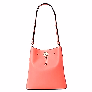 KATE SPADE NEW YORK MARTI LARGE BUCKET SHOULDER TOTE BAG GARDEN PINK LEATHER