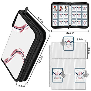 900 Pockets Baseball Card Binder for Baseball Trading Cards, Display Case with Baseball Card Sleeves Card Holder Protectors Set for Football Card and Sports Card