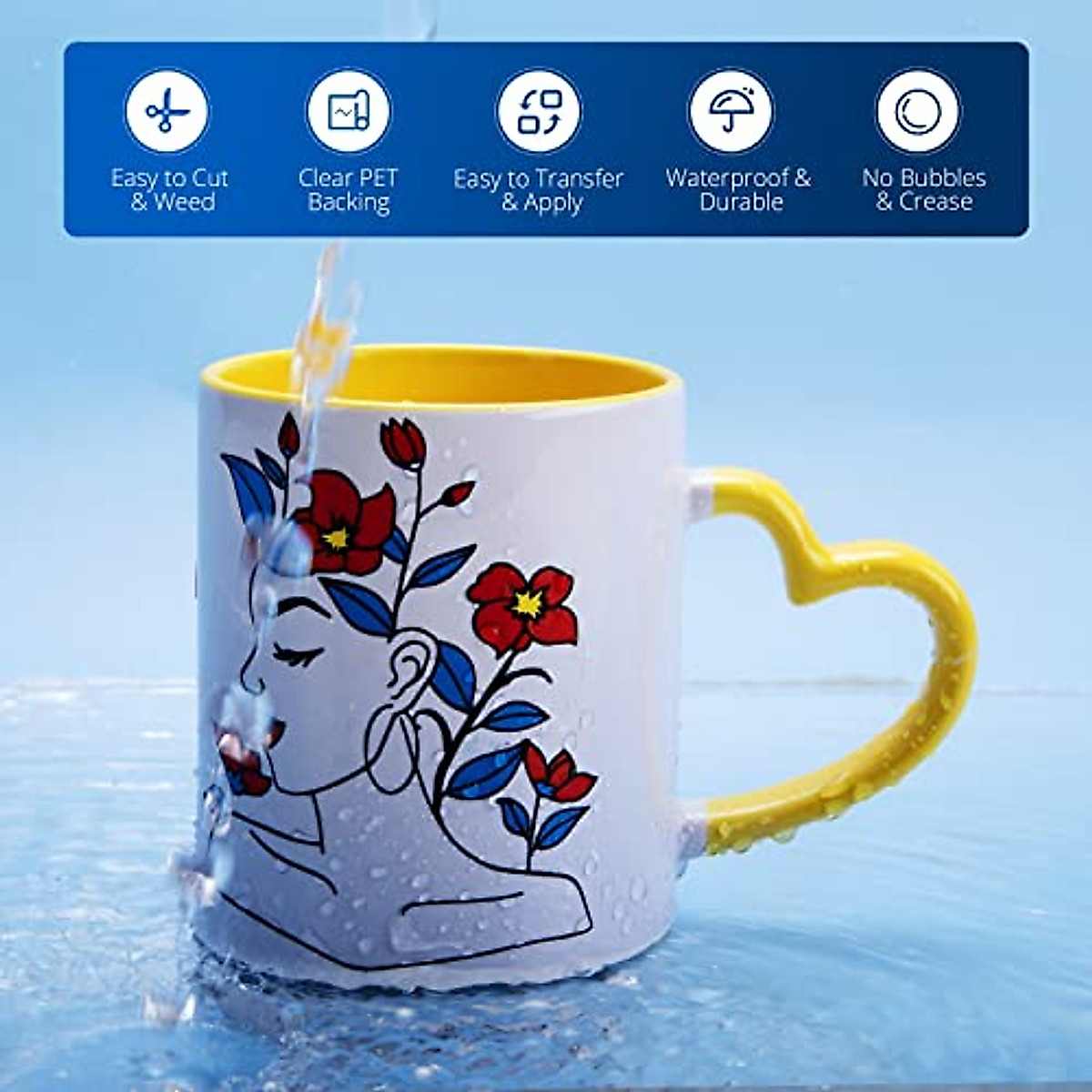 LOKLIK White Permanent Vinyl for Cricut, 12" x 13ft White Permanent Adhesive Vinyl Rolls, Matte White Vinyl Roll for Cricut Silhouette Cameo - Easy to Cut&Weed