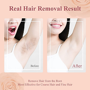 Keethem Hair Removal Wax, 1.1lb/17.6oz Waxing Beads for Sensitive Skin, Full Body Hard Wax Beans with 20 Wax Sticks for Women Men Bikini Brazilian, Armpit, Back and Chest Waxing