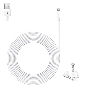 ALLICAVER 25ft Power Extension Cable,Charger for Wyze Cam, Wyze cam Pan, Blink XT, Yi Cam, and Security Cameras, USB to Micro USB