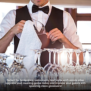 100% Cotton Terry Towels Cleaning Cloths Pack of 50 (12x12 Inches) White Cotton Terry Cloth Bar Rags White Bar Towels, Multipurpose High Absorbent Terry Towels for Cleaning Auto Detailing or Painters