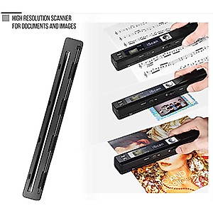 Portable Document Scanner, Document Wand Scanner Portable Handheld Scanner Hand Scanner for Business Photo Picture Receipts Books