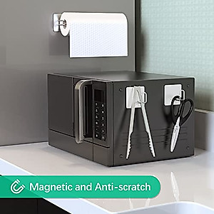 FORTIDY Magnetic Paper Towel Holders Wall Mount or Under Cabinet - Garbage Bag Dispenser, Hanging Paper Towel Holder for Bathroom, Kitchen and Fridge, Stainless Steel, No Drilling, Reusable, 1-Pair