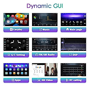 ZWNAV 13.3 inch Android 10 Car Stereo for Ford Mustang 2009-2014,128GB Car GPS Navigation Head Unit, Bluetooth, Carplay,WiFi