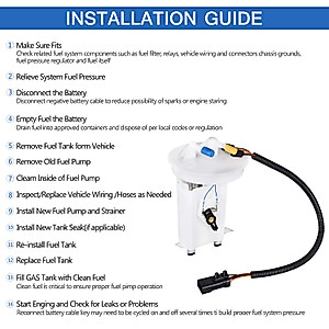 FAERSI Fuel Pump Assembly Replace# E8502M Compatible with Nissan Sentra & Sentra 2002 2003 2004 2005 2006 L4 1.8L /L4 2.5L