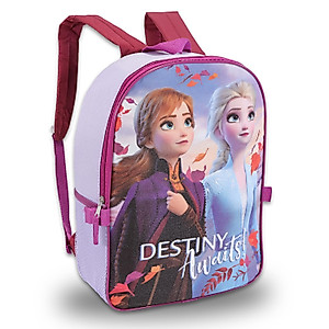 Disney Frozen Backpack and Lunch Bag School Supplies Set - Bundle with Frozen Backpack, Lunch Box, Water Bottle, Frozen Notebook, Stationery, More | Frozen School Supplies for Girls