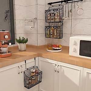 Dispenser Plastic Bag Holder With Detachable Grid Divider, Bag Saver Over the Cabinet Door Organizer with Nameplates for Trash Grocery Bags Cuttingboard Holder for Kitchen Storage Hanging&Wall Mounted