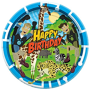 Treasures Gifted Officially Licensed Wild Kratts Dinner Plates 16ct - 9in Wild Kratts Party Plates - Wild Kratts Birthday Party Supplies - Wild Kratts Paper Plates - Wild Kratts Plates