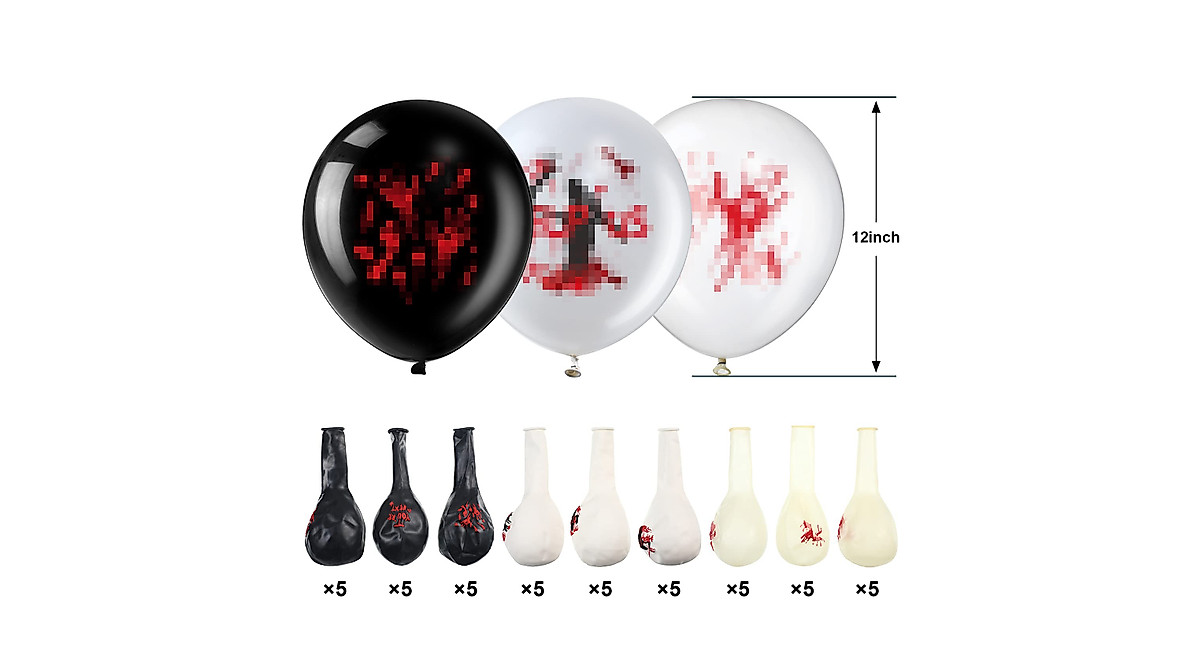 Blood Splatter Balloons - 45 Piece Halloween Decoration