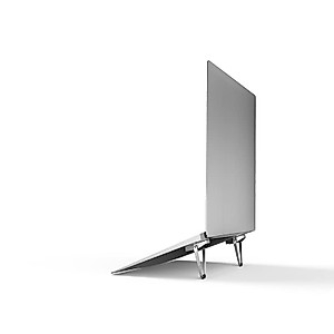 JIECHUN Laptop Stand for Desk, Portable Anti-Slip Keyboard Riser, Zinc Alloy Keyboard Stand, Computer Stand Compatible with MacBook Air/Pro, 10-15.6 Inches Laptops and Keyboards (Sliver)