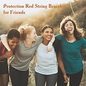 Shonyin Red Bracelet for Protection Good Luck 7 knots Kabbalah Thread Handmade String Bracelets for Women Men Boys Family Friends 6 PCS