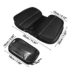 X AUTOHAUX Bike Front Frame Pouch Bag with 6.2-inch Touch Screen Phone Holder Waterproof Bicycle Storage Bag for Road Mountain Bikes Black