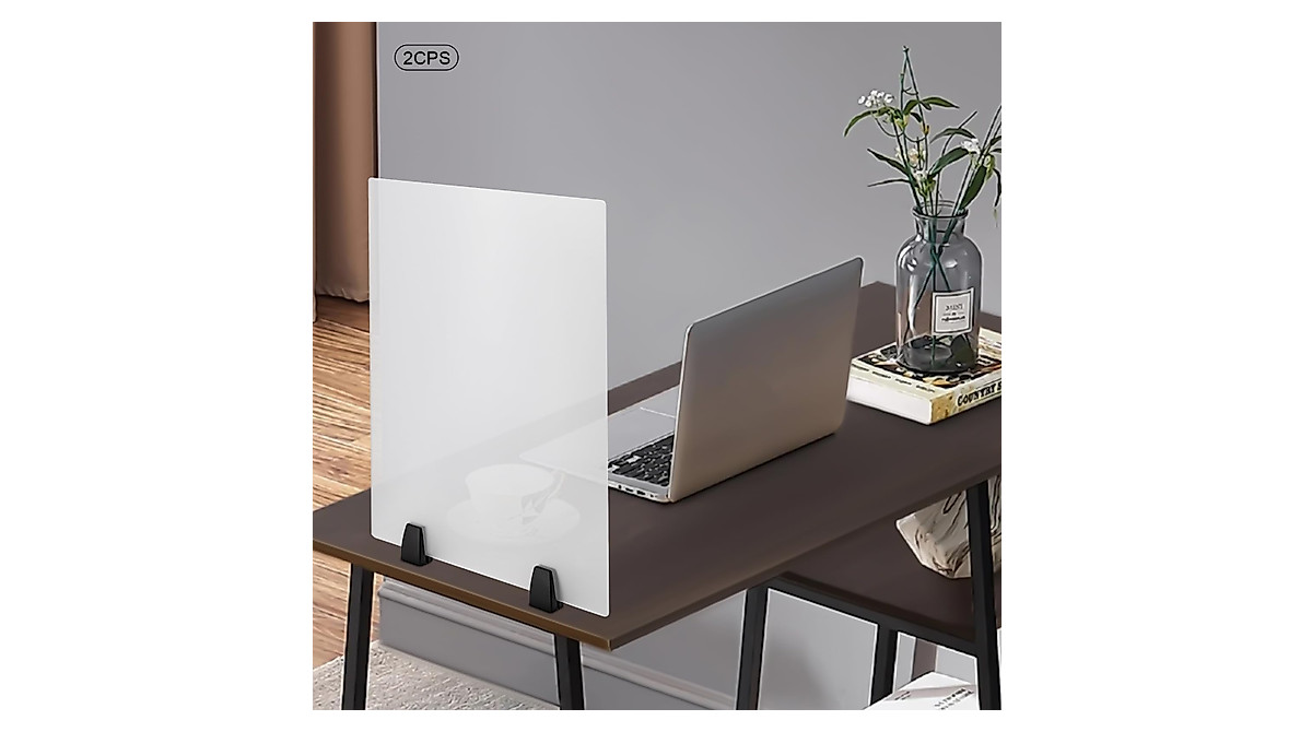 Buy 2 Pack Desk Privacy Panels - Modern Frosted Acrylic Dividers