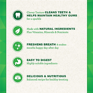 Greenies Original Regular Natural Dog Dental Care Chews Oral Health Dog Treats, 72 oz. Pack (72 Treats)
