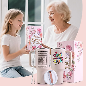 VoziSpace Cool Grandma Tumbler Birthday Gifts for Women, Mother’s Day Stainless Steel Insulated Travel Cup with Lid, Funny Gift for Nana