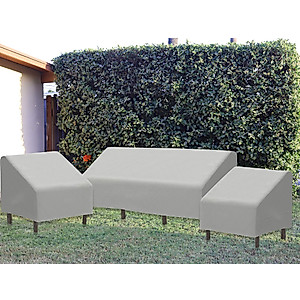 Simple Houseware 3-Seater Deep Lounge Patio Sofa Cover, 79 x 38 x 29 Inches