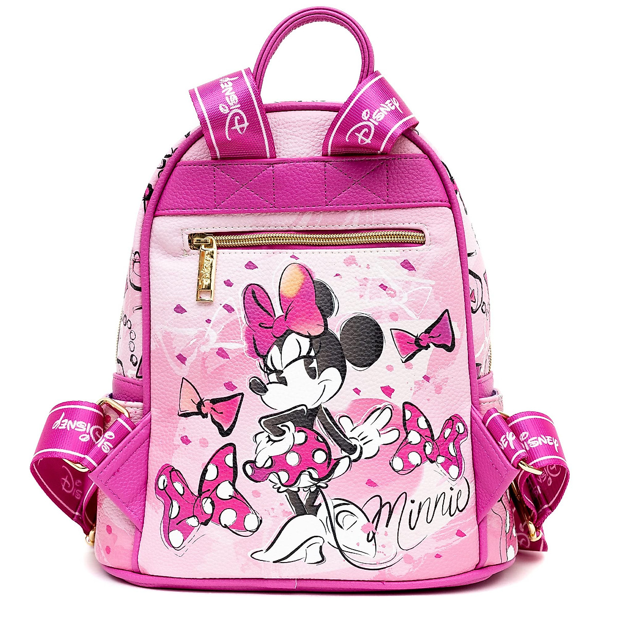 Wondapop Disney Minnie Mouse 11" Vegan Leather Fashion Mini Backpack
