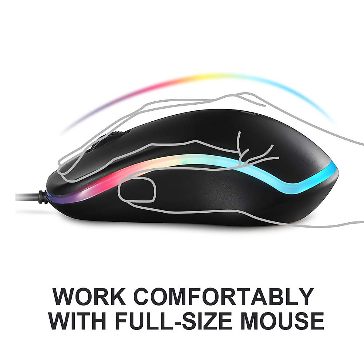 COOLERPLUS FC112 USB Optical Wired Computer Mouse with Easy Click for Office and Home, 1000DPI, Premium and Portable,Compatible with Windows PC, Laptop, Desktop, Notebook (Purple)