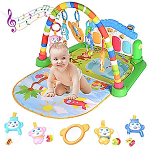 WYSWYG Baby Play Mat Baby Play Gym Activity Mat Kick and Play Piano Gym Activity Center for Baby with Music and Light 0 3 6 12 Months