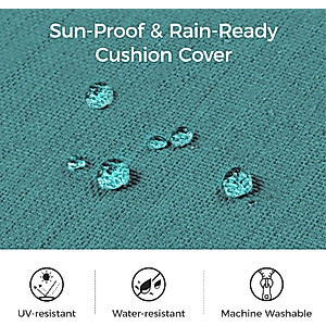 Green4ever Patio Furniture Aluminum Outdoor Loveseat, All-Weather Patio Sofa Modern Metal Couch Chair with Removable, Water-Resistant Cushions (White)