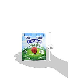 Stonyfield Organic, Low Fat Strawberry Smoothie, 6 oz, 4 Count