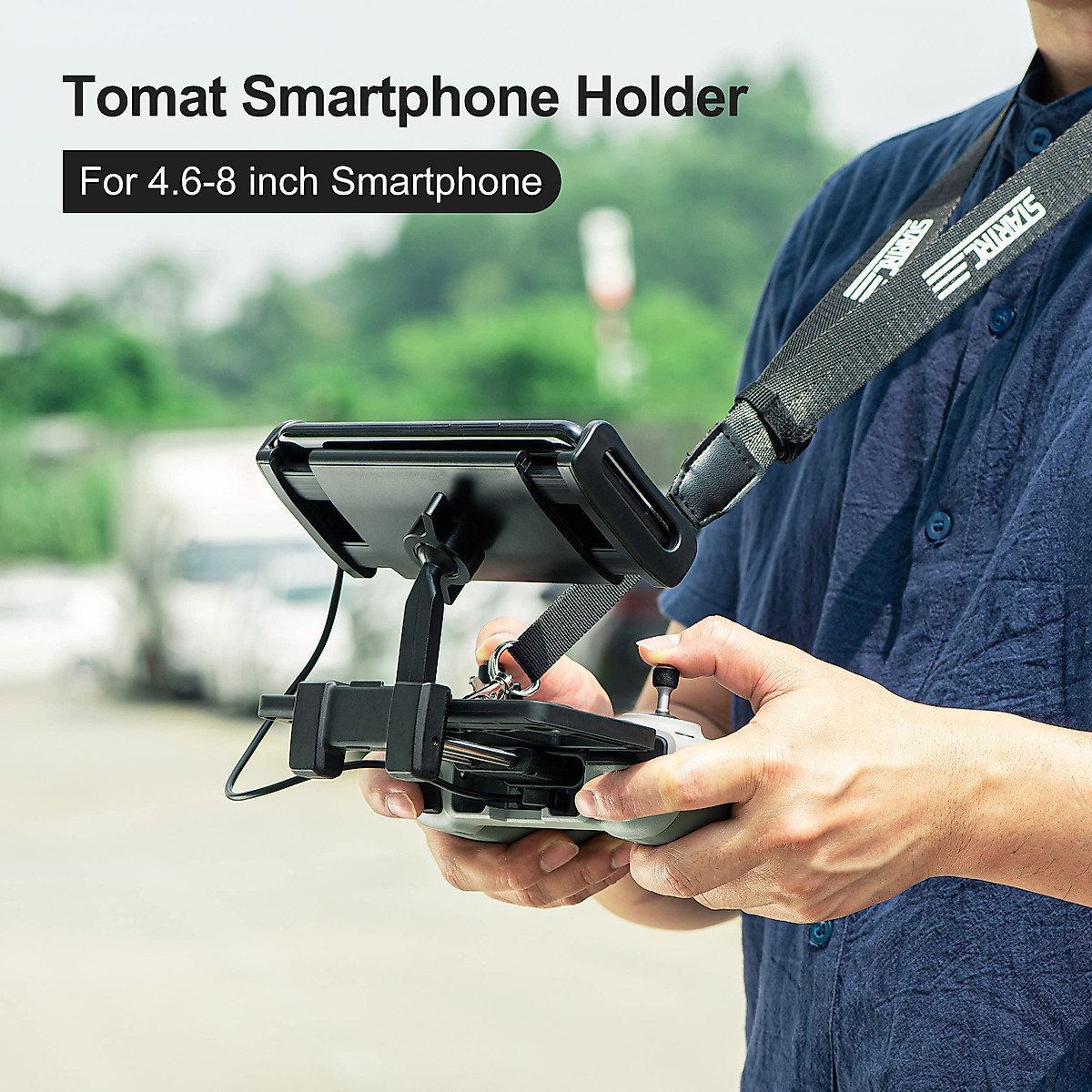 Tomat Mini 3 Pro Tabet Mount Holder,4.6-8 Inch Smartphone Holder Mobile Phone Stand with 11.8inch OTG/USB C Cable for DJI Mini 3 Pro/Mini 2/Mavic 3/Air 2S Controller Platinum Accessories
