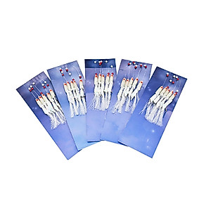 5 Pcs Feathers Bass Cod Fishing Lures Luminous Fishing Hook Boat Beach Pier Lure Fishing Rigs Sea Fishing Tackle sea Fishing Tackle kit