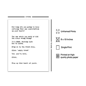 Inspirational Quote Wall Art - Positive Quote Motivational Wall Decor - Encouragement Gift for Women, Men, Teens - Uplifting Poster for Bedroom, Bathroom, Living Room