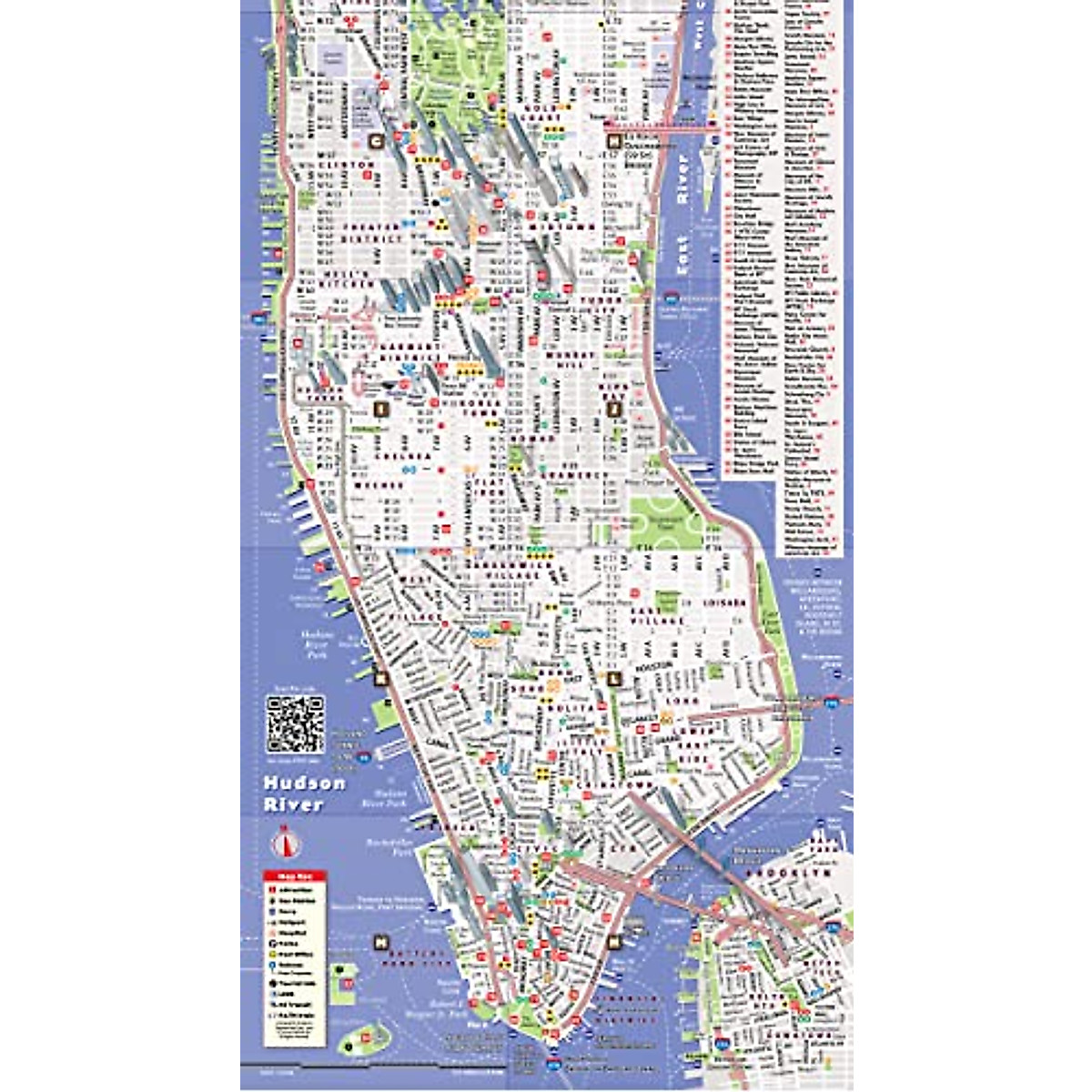 StreetSmart NYC Five Boro Map by VanDam-Laminated pocket city street map w/ attractions in Metro NYC & all 5 boros of NY City: Manhattan, Brooklyn, ... ... new Subway Map – Folded Map 2025 Edition