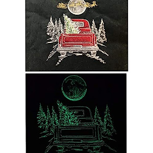 Simthread Glow in The Dark Machine Embroidery Thread 1000yards(1000M) 5 spools Set 30WT for Halloween Christmas Embroidery and Sewing Machines