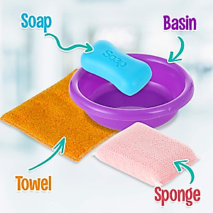 Kids Cleaning Set for Toddlers, Pretend Play Housekeeping Supplies Kit for Boys and Girls Complete with Broom, Mop, Dust Pan, Spray Bottle and More, Little Helper Tools and Montessori Toys