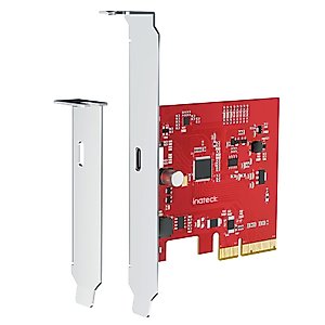 Inateck PCIe USB 3.2 Gen 2 x2 Card, with 20 Gbps Bandwidth, 1 Type-C Port, Low Profile Bracket Included, Redcomets U27