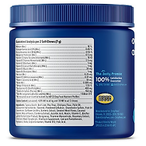 Zesty Paws Senior Dog Multivitamin Treats - Glucosamine for Dogs + Digestive Enzymes & Probiotics - Grain Free Dog Vitamins for Skin & Coat + Immune Health - Beef - Advanced - 90ct