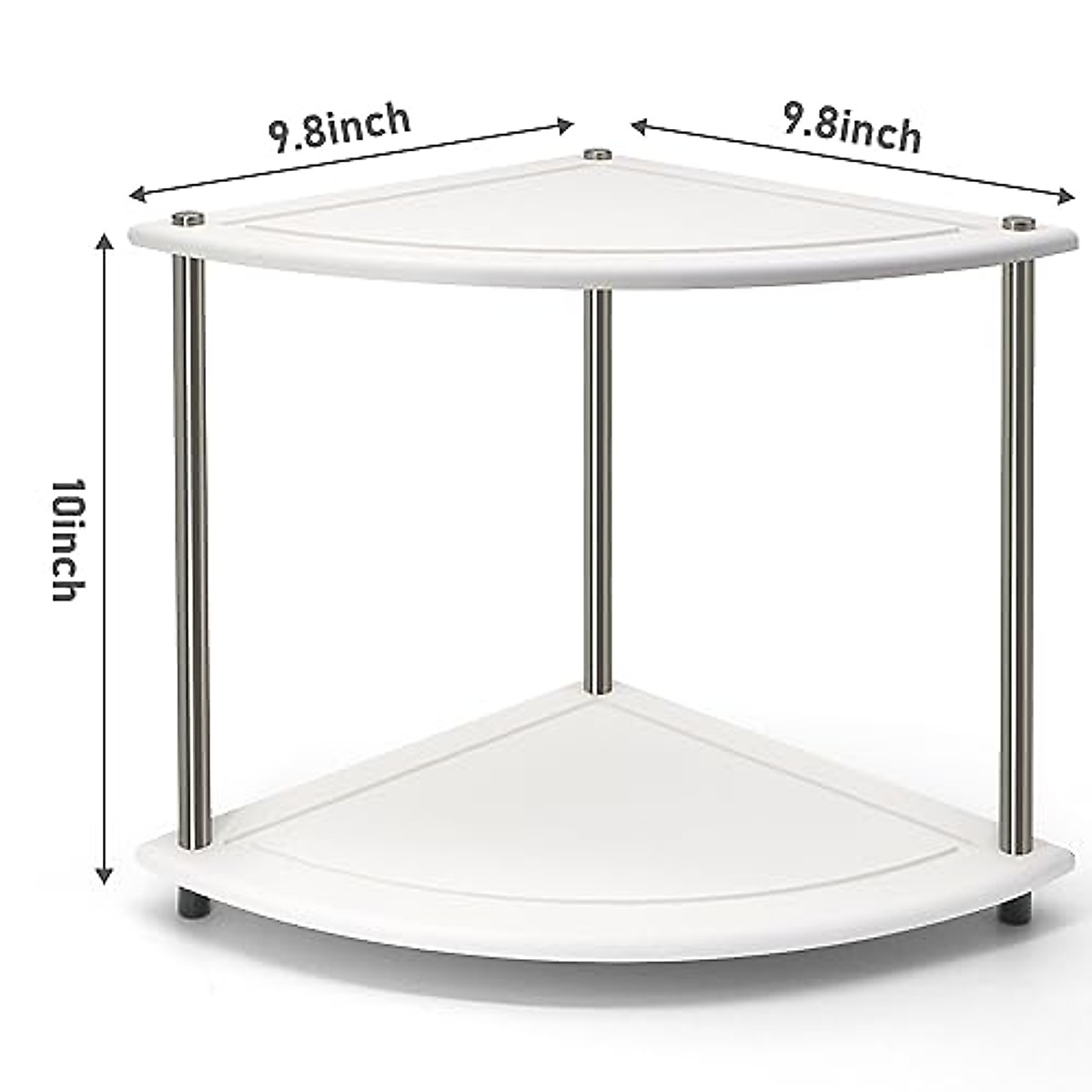 2 Tier Water Absorbing Stone Tray for Sink, Diatomaceous Earth Fast Drying Stone Sink Caddy Tray for Bathroom Kitchen -White