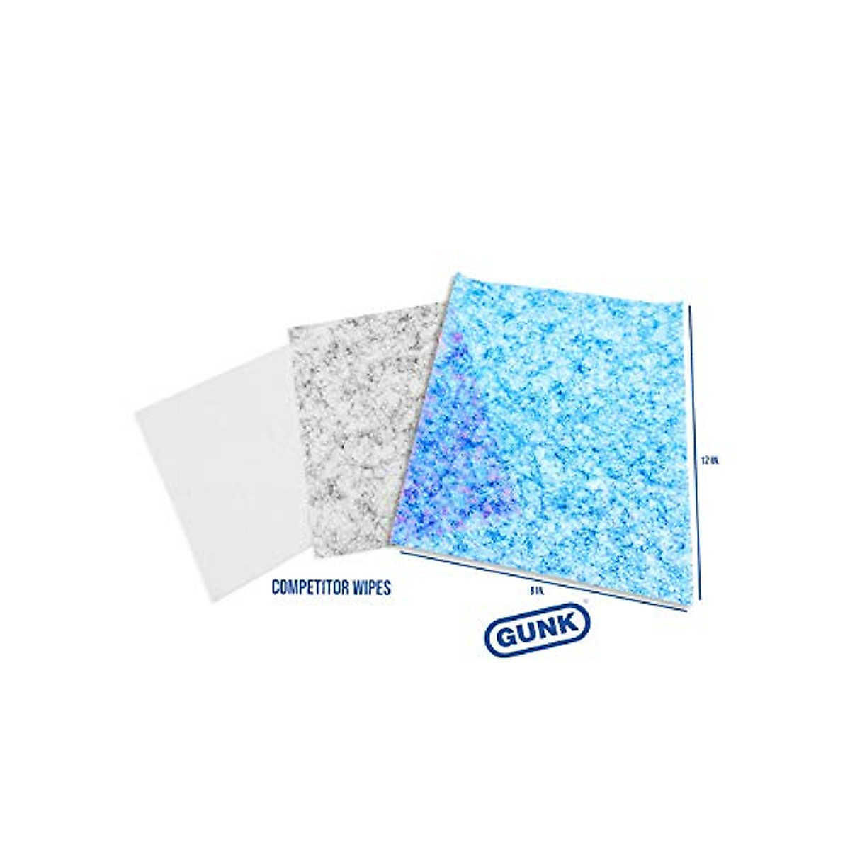 GUNK MPDW30 Multi-Purpose Degreasing Wipes 30-Count 8 x 12 inch 2-Sided Smooth or Scrubby Texture