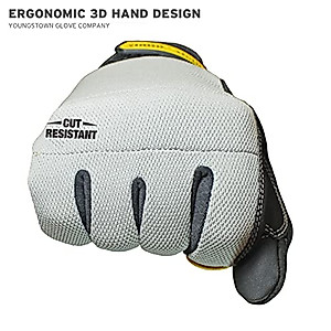 Youngstown Glove Company mens Kevlar Gloves, Gray, Large US