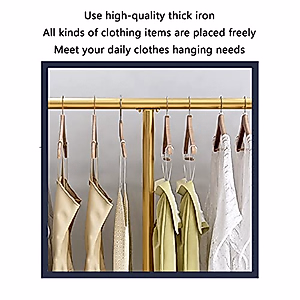 Household Products Industrial Pipe Clothing Rack,t-Shaped Clothing Storage and Display Stand,Heavy Duty Metal Garment Rack for Children and Women Clothing Store Gold 39.4cm/100cm