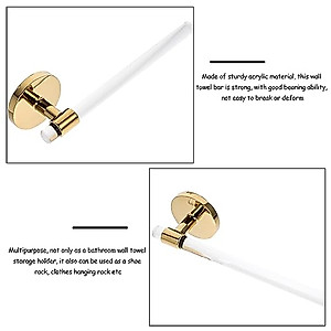 Alipis Towel Bar Bath Towel Rack for Bathroom Towel Holder Bathroom Towel Bar Wall Mounted Towel Rod Punch-Free Towel Rail Hanger for Bathroom Wall