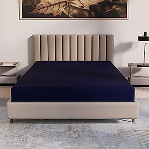 Greaton, 10-Inch Medium Firm Water Resistance Nylon Vinyl Foam Mattress, Noiseless, Soft Cloud Feeling, Body Heat Reflection, Good for Hospital and Camp, Twin, Blue