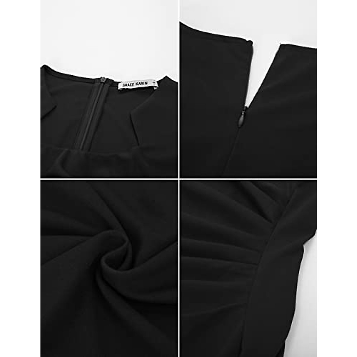 GRACE KARIN Womens Dresses Tight-Fitting Cocktail Party Wiggle Dress Skirt Black