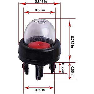 Poweka 503936601 Primer Bulb Compatible with Husqvarna Stihl Craftsman Poulan Chainsaw 455 Rancher 460 445 450 435 Pack of 10