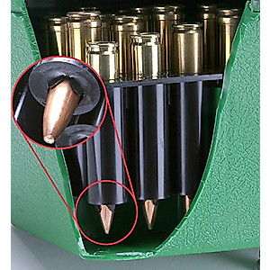 MTM H50-RL Deluxe 50 Round Rifle Ammo Box 25-06 Rem, 270 Win., 30-06 Spr., 7x57 Mauser, Green, Large (H50-RL-10)