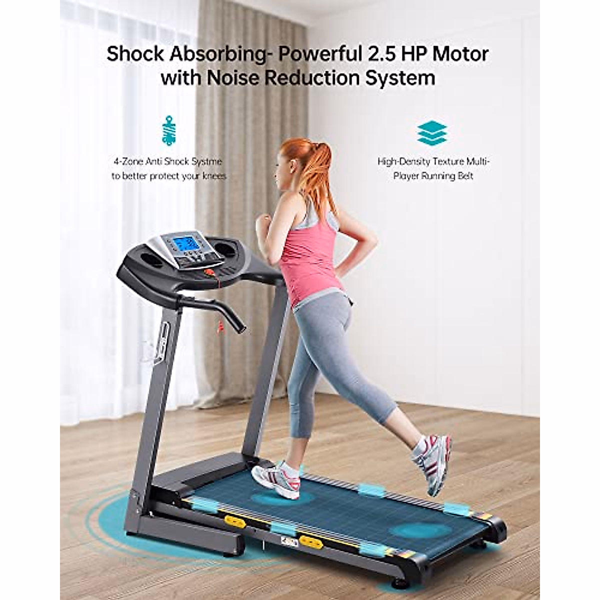 Auto Incline Treadmill 12-Level Automatic Incline Adjustment Folding Treadmill Electric Treadmill for HomeWorkout Running Machine Pre-Set Training Programs & Large LCD Display