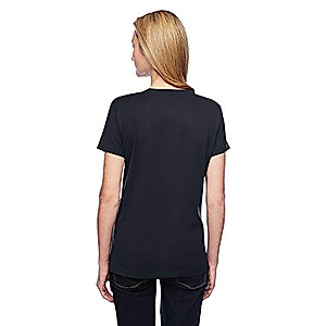 Hanes womens X-temp V-neck T-shirt novelty t shirts, Black, X-Large US