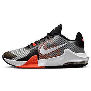 Nike Unisex Air Max Impact 4 - Lace Up Mesh Style Basketball Shoe - Black Red 13