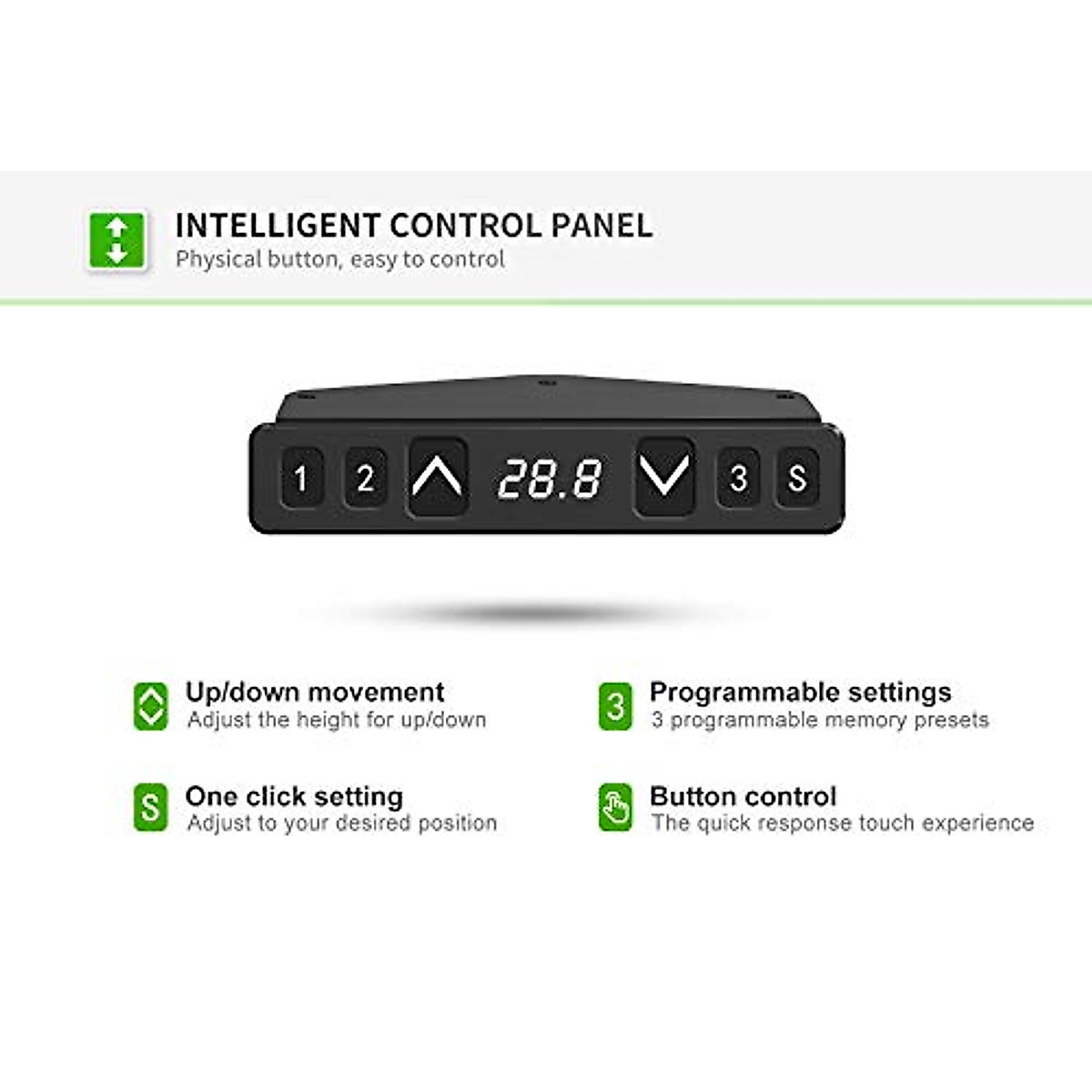 BANTI Dual Motor Adjustable Height Standing Desk, Electric Sit Stand Desk with Screen Panel, 48 x 24 Inches Stand up Desk, Home Office Desk with Rubberwood Top and Black Frame B-SDE-SP48BO-D