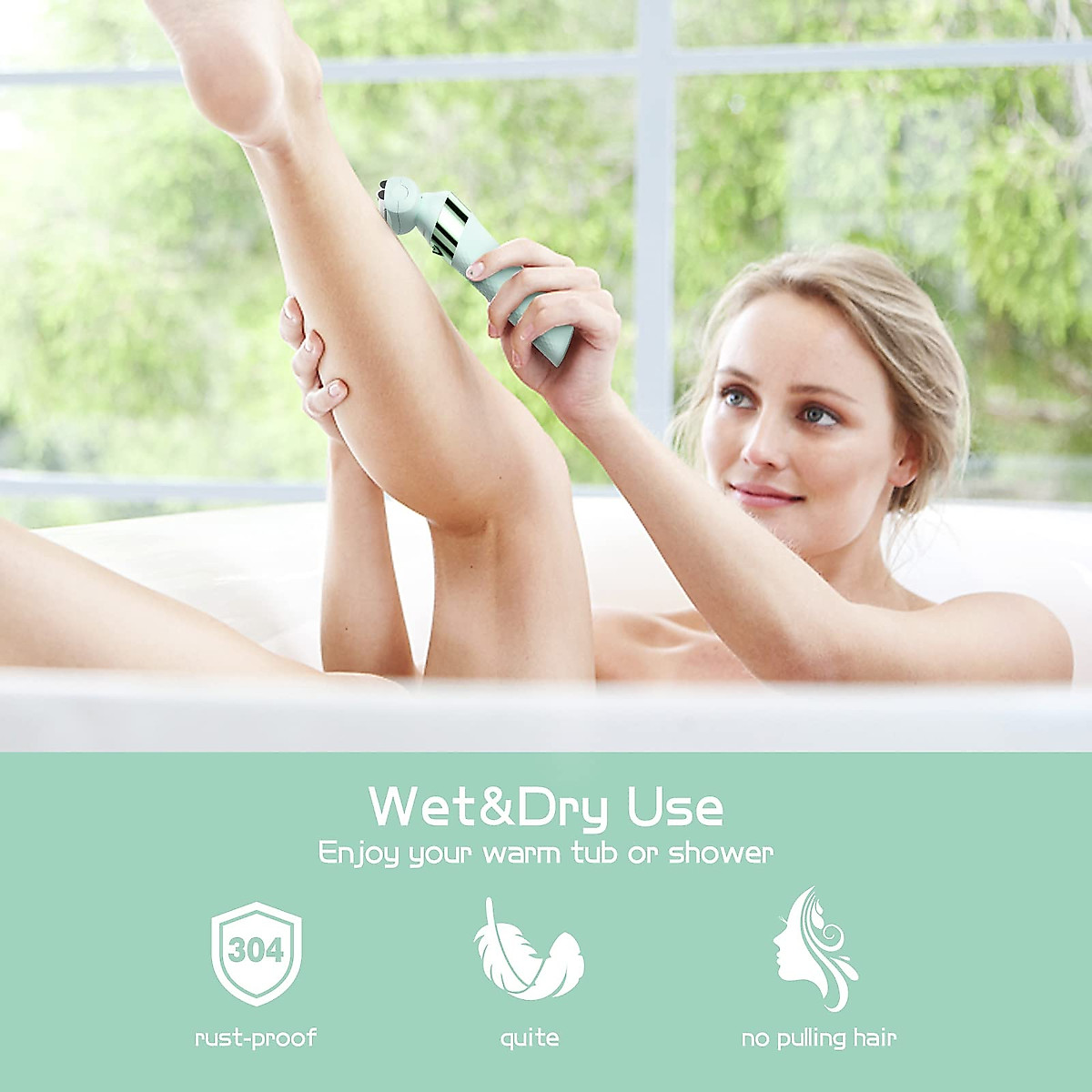 Bikini Trimmer for Women, 3 in 1 Electric Razors Shaver for Women Body Hair, Pubic Hair Trimmer Women, Rechargeable Body Groomer for Legs Face Underarm Wet/Dry Use, IP7X Waterproof