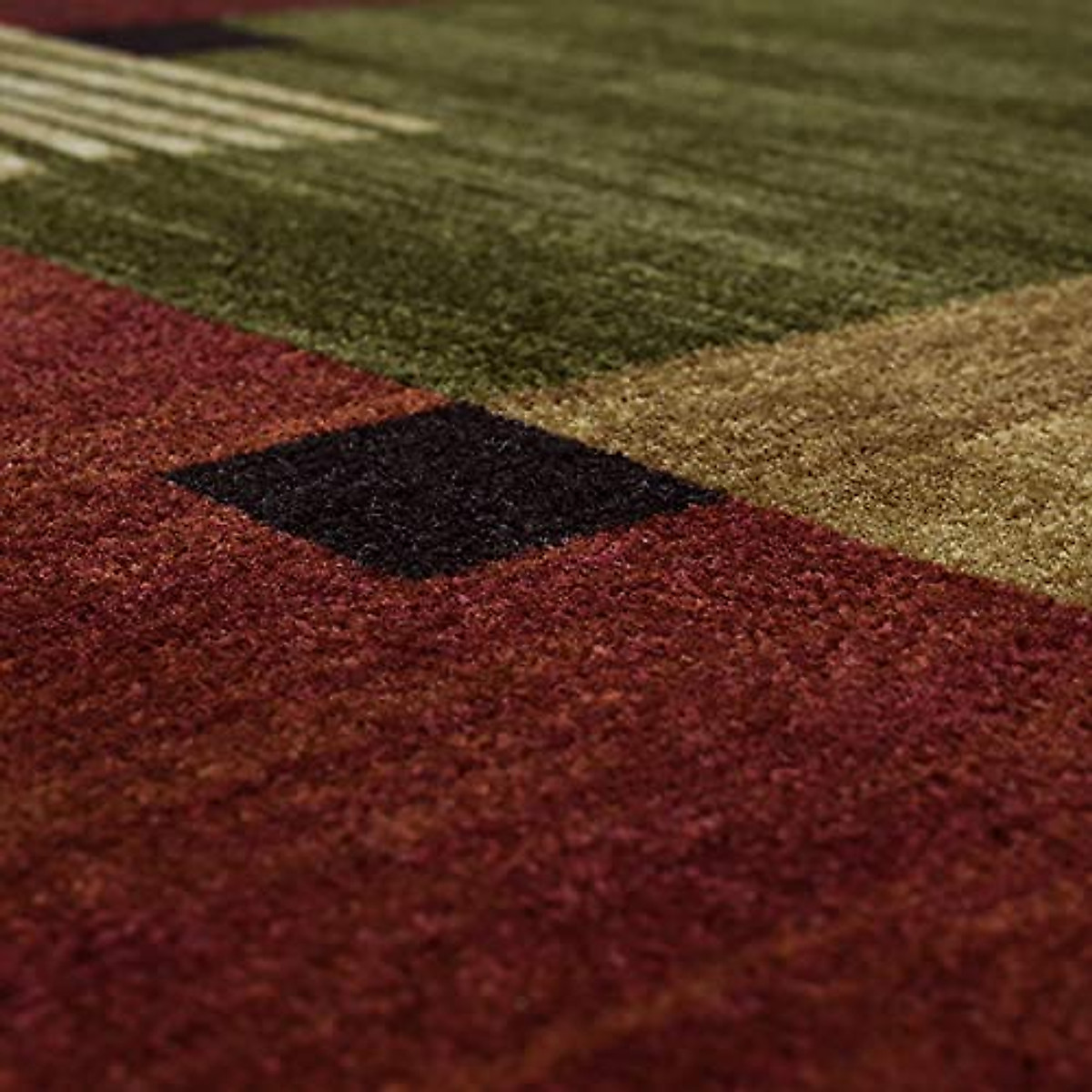 Mohawk Home Alliance Modern Geometric 7' 6" x 10' Area Rug - Red - Perfect for Living Room, Dining Room, Office